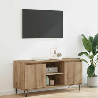 vidaXL vidaXL Meuble TV Ch&ecirc;ne artisanal 104 x 35 x 50 cm Bois ding&eacute;nierie