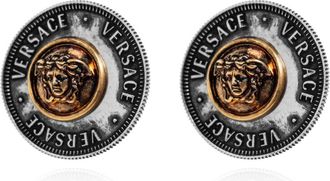 Versace Femme, Accessoires, Gris, Taille: ONE Size Medusa Head Earrings