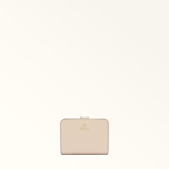 Furla Camelia Kompaktes Portemonnaie Ballerina I Rosa Strukturiertes Leder Damen