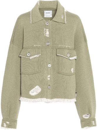 Barrie veste en jean à franges - Vert