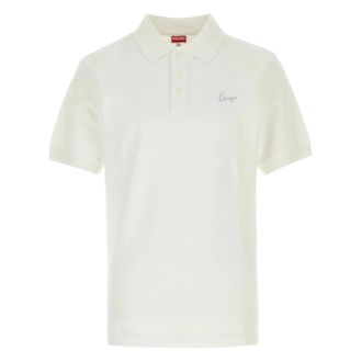 Kenzo Polo slim fit signature brod&eacute; - Homme - Tops - Blanc - Taille: XL