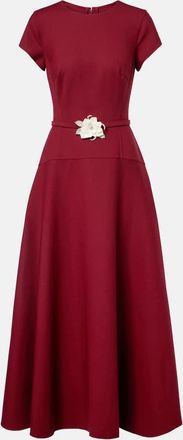 Oscar De La Renta Maxikleid aus Crêpe aus einem Wollgemisch