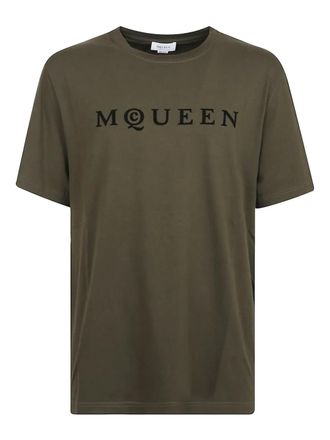 Alexander McQueen t-shirt &agrave; logo imprim&eacute; - Vert
