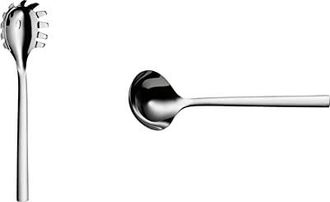 WMF Nuova Nudell&ouml;ffel 30 cm, sp&uuml;lmaschinengeeignet & Nuova Suppenkelle 29 cm, Saucenl&ouml;ffel, kleiner Kellenkopf, 80ml, Cromargan Edelstahl poliert, sp&uuml;lmas