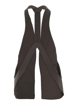 Rick Owens Mens Sleeveless Gilet Bauhaus Brown Cotton Blazers Jacket