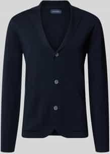 Christian Berg Regular Fit Strickjacke aus Woll-Mix mit Reverskragen