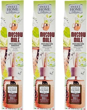Casa Suarez Sweet Home Collection Cocktail Raumduft Stäbchen Ätherisches Öl Duft Diffusor Haus 100 ml (Moscow Mule, 3 Einheiten)