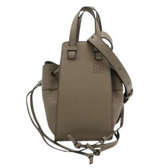 Loewe Pre-owned Hammock Drawstring Leather 2way Bag - - Pre-owned - Damen - Braun - ONE SIZE