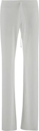 Fisico Femme, Pantalons, Blanc, Taille: 38 FR Pantalon Palazzo &agrave; cordon de serrage