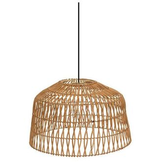 Licht-Erlebnisse Licht-erlebnisse - H&auml;ngeleuchte Rattan &oslash; 49 cm Natur E27 Boho Style Modern H&auml;ngelampe Wohnzimmer Pendelleuchte Schlafzimmer