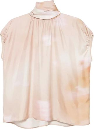 Fabiana Filippi Femme, Blouses et Chemises, Rose, Taille: 36 FR Gathered-Shoulder Sleeveless Top