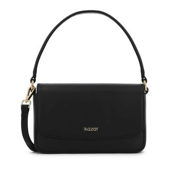 Kazar Leder Handtasche mit Klappe - - Bags - Damen - Schwarzk - ONE SIZE