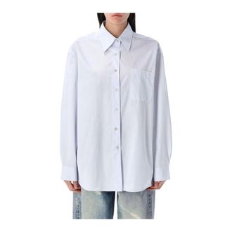 Our Legacy Femme, Blouses et Chemises, Bleu, Taille: 38 FR Chemise Popeline Bleu Ciel