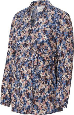 Esprit Damen Blouse Nursing Long Sleeve Allover Print Bluse, Blue-300, 44