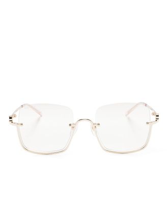 Gucci Eckige Oversized-Sonnenbrille - Gold