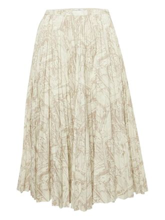 Dior jupe à imprimé abstrait 2024 - Tons neutres