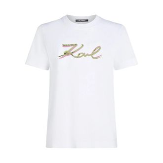 Karl Lagerfeld T-Shirts - - Tops - Damen - Wei&szlig; - L