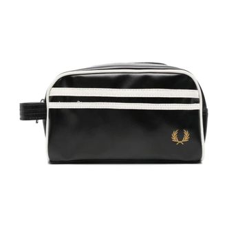 Fred Perry Polyester-Waschtasche mit Beschichtung - - Bags - Herren - Schwarzk - ONE SIZE