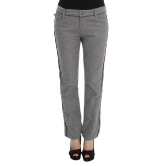Ermanno Scervino Femme, Pantalons, Gris, Taille: 40 FR Pantalon Décontracté Chic Gris en Coton