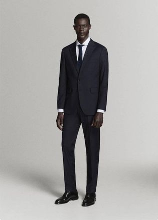 Mango Chemise costume slim-fit 100 % coton &agrave; rayures blanc - Homme - XXL - MANGO MAN