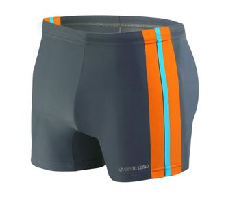 Sesto Senso Badehose Herren Eng Wettkampf Wasserdicht Schwimmhose M bis 4XL Enganliegende Bademode BD 382 3XL Grau Graphit