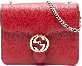 Gucci Hobo Bags - Small Dollar Calfskin Interlocking G Crossbody - Gr. unisize - in Rot - f&uuml;r Damen