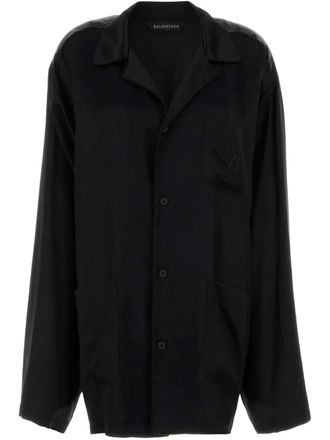 Balenciaga Hemd aus Satin - Schwarz