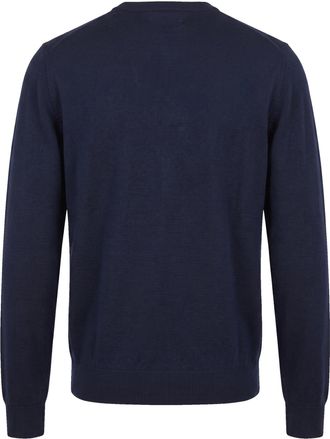 Emporio Armani Virgin Wool Crewneck Sweater - Navy