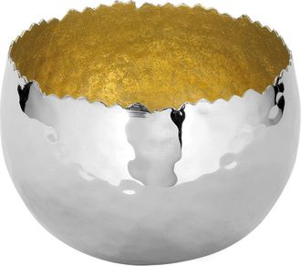 Fink kleine dekorative Schale Ø 13 cm aus vernickeltem Eisen gehämmerte Obstschale