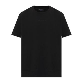 Balmain T-Shirt mit besticktem Logo - - Tops - Herren - Schwarzk - M