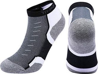 Generic Chaussettes de cyclisme en coton respirant pour badminton et marche (noir, XL)