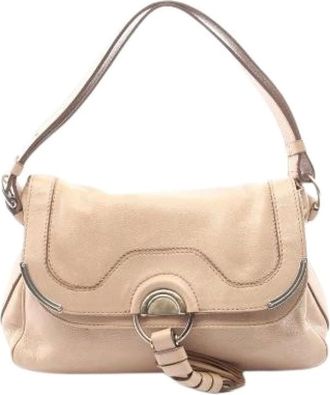 Celine Sac bandouli&egrave;re en cuir de veau Pre-owned - Femme - Pre-owned - Beige - Taille: ONE Size