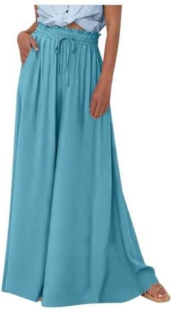 Generic Pantalon Ample Blanc Blanc Boyfriend Ete Imprim&eacute; Carreau Extensible Couleur Color&eacute; Patchwork Vintage City Effiloch&eacute; Punk Elephant Aubergine Trapeze Am