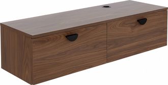 Oviala TV-Hängeschrank 120 cm Industrial dunkles Holz