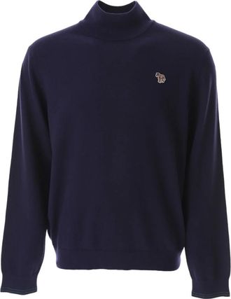Paul Smith Homme, Pulls, Bleu, Taille: XL Zebra Rollneck Sweater