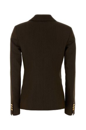 Alberta Ferretti Twill Blazer - Brown