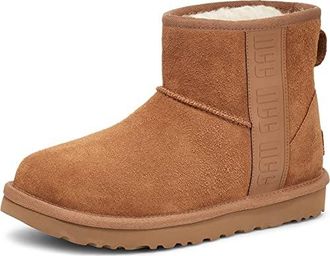 UGG Femme Mini Side Logo CLASSIC BOOT, Noisette, 42 EU