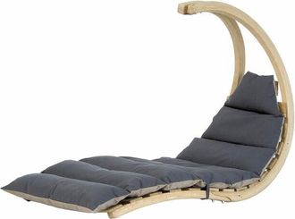 Amazonas Sandals Amazonas - Schwebeliege Swing Lounger Anthracite inkl. Sitzkissen und Spiralfeder