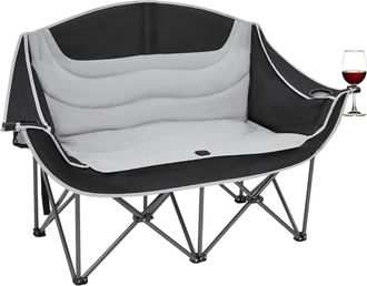 Generic Doppelter Campingstuhl | Unterhaltungszubeh&ouml;r robust, faltbar und tragbar | Campingst&uuml;hle f&uuml;r Erwachsene, f&uuml;r Konzert, Picknick, Stadion, Familienfeie