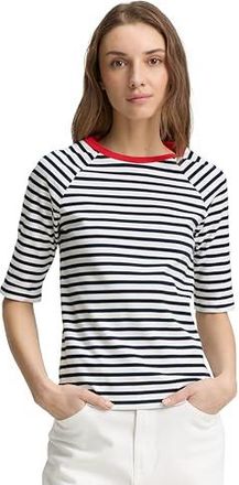 Tom Tailor Denim TOM TAILOR Denim 1045410 T-Shirt, 25924-navy White Stripe, M Femmes