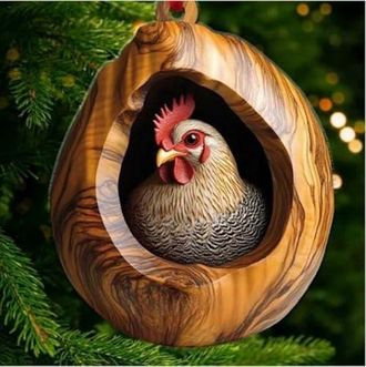 Generic Décoration de Noël en Forme dAnimal - Ornement Acrylique 2D pour Sapin - Motif Forêt - Suspension Animale