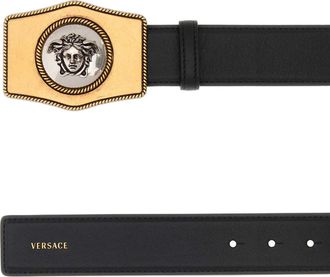 Versace Black Gold Exterior: Leather Cinture Belt
