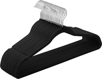 Songmics Kleiderb&uuml;gel Samt, 20er Set, B&uuml;gel, Jackenb&uuml;gel, 41,5 cm breit, Anzugb&uuml;gel, d&uuml;nn, gut belastbar, um 360&deg; drehbarer Haken, f&uuml;r M&auml;ntel, Hemden und Anz&uuml;g