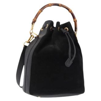 Gucci Sac seau en daim Pre-owned - Femme - Pre-owned - Noir - Taille: ONE Size