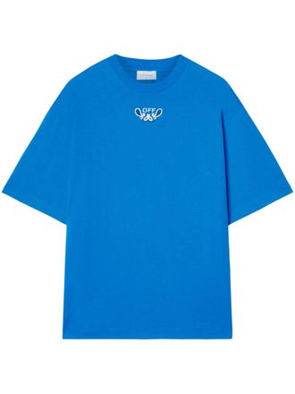 Off-white t-shirt Arrow à broderies - Bleu
