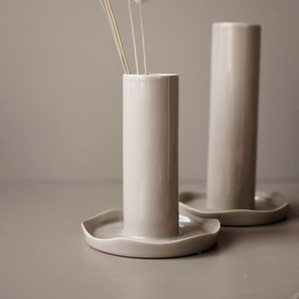 dbkd Vase Wave Shiny mole Keramik H15 cm