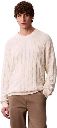 Calvin Klein Homme, Pulls, Beige, Taille: XS Maille ras du cou