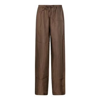 R&oacute;he Mini-Karo Schn&uuml;rhose - - Trousers - Damen - Braun - M