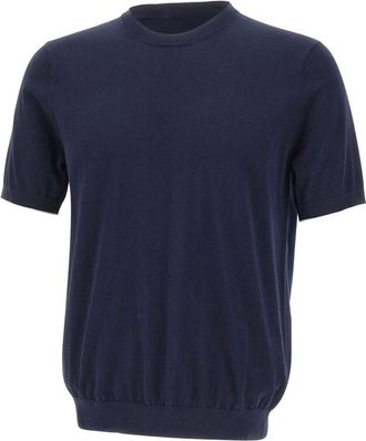 KANGRA Homme, Pulls, Bleu, Taille: M Tricot Col Rond Manches Courtes