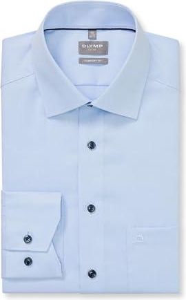 Olymp Luxor Chemise à manches longues pour homme, fausse unie, 466 Comfort Fit 20,13 New Kent, Bleu 11., 44